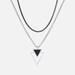 Men's Triangle Necklace Set Men's Black Chain - Etsy