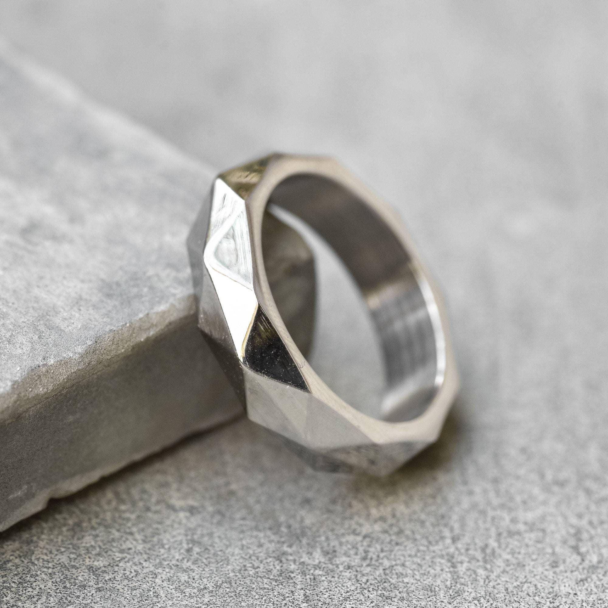 Men's Ring Men's Silver Ring Men's Stainless - Etsy