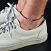 Black Anklet for Men, Men's Anklet, Men's Ankle Bracelet, Foot Jewelry ...