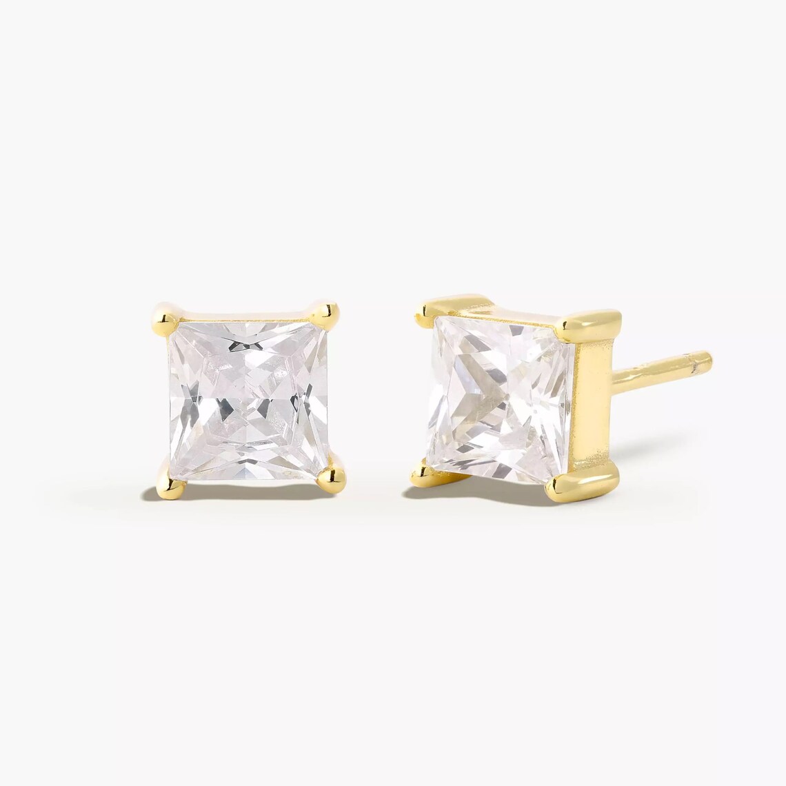 Men's Earrings, Gold Stud Earrings for Men, CZ Earrings, Classic ...