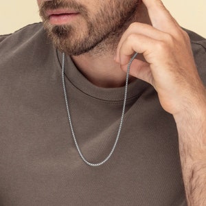 Personalized Stainless Steel Chain Necklace for Men, Waterproof Men's ...