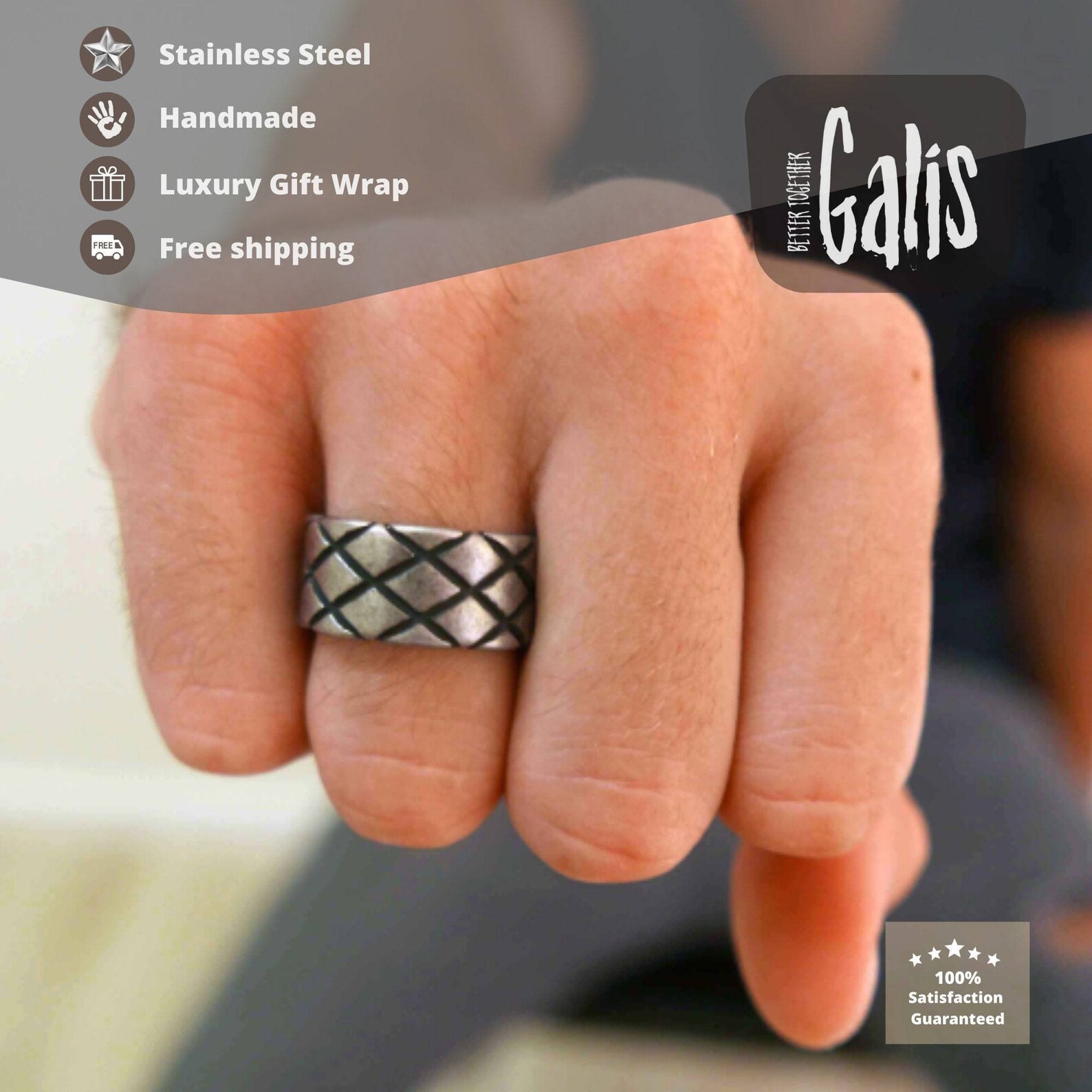 Men's Stainless Steel Silver Ring Silver Ring for Men - Etsy