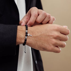 Faith Bracelet, Prayer Bracelet, Men's Cross Bracelet, Religious ...