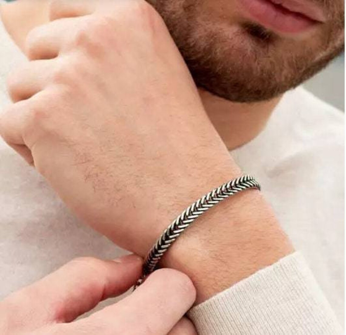 Men's Bracelet Set Men's Chain Bracelet Men's - Etsy