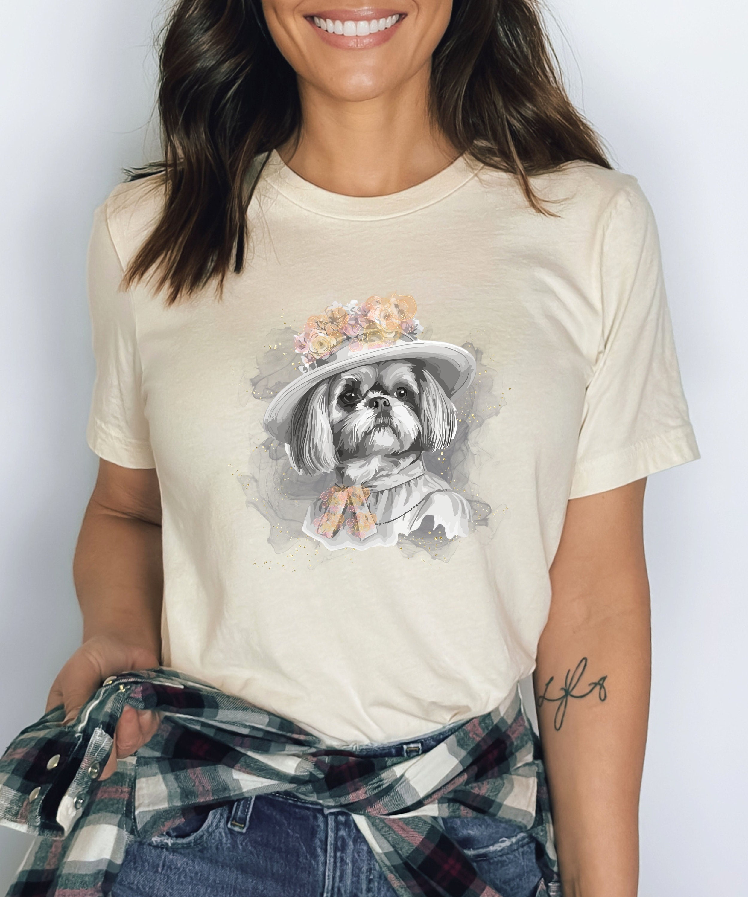 Shih Tzu in Victorian Costume Shirt, Shih Tzu Shirt, Dog Print Shirt ...