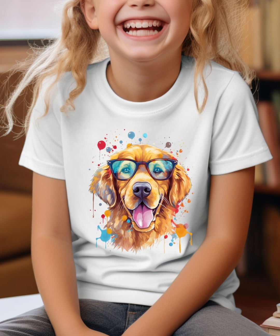 Kids Golden Retriever Shirt, Dog Shirt for Kids, Dog Shirt for Girls ...