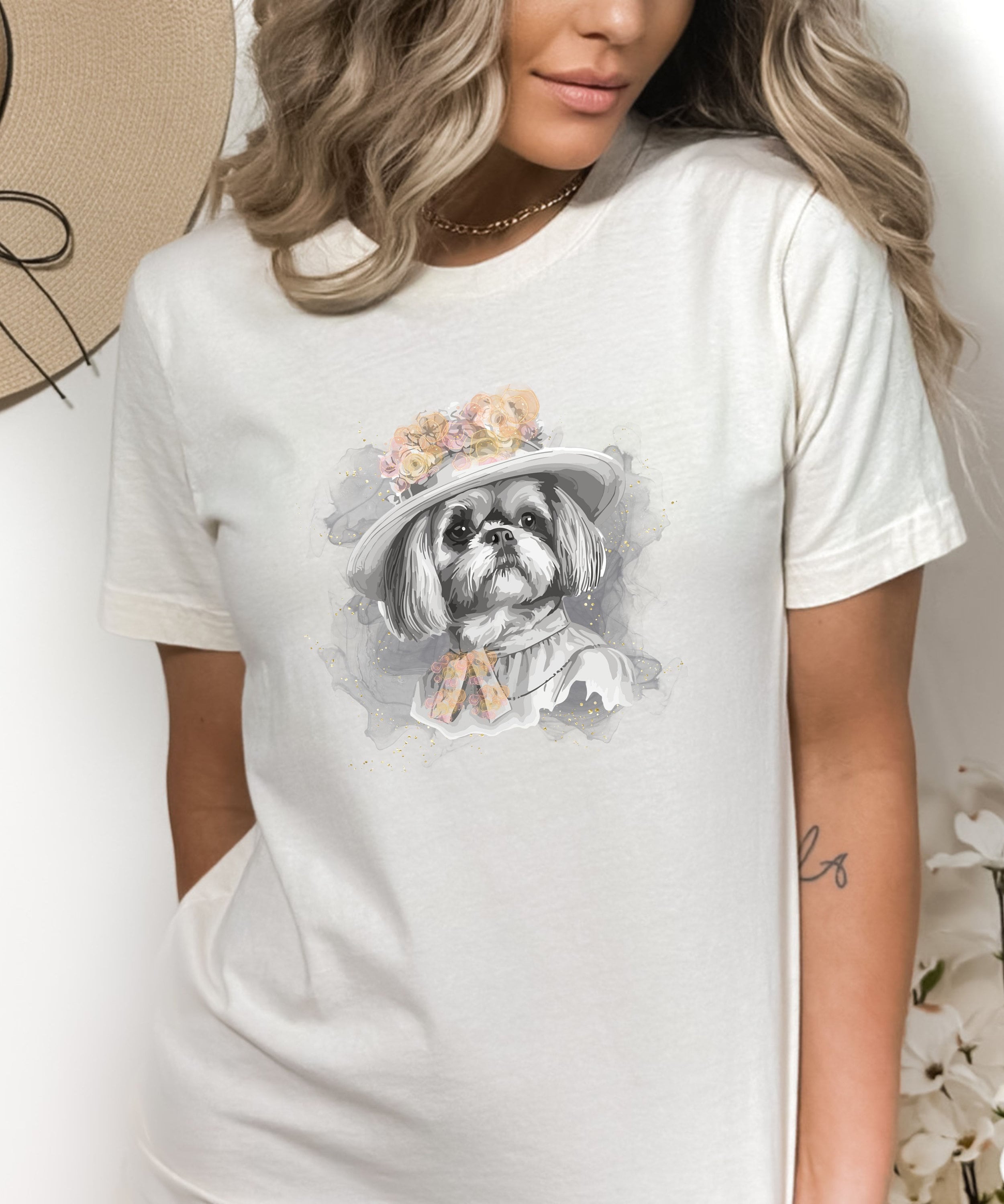 Shih Tzu in Victorian Costume Shirt, Shih Tzu Shirt, Dog Print Shirt ...