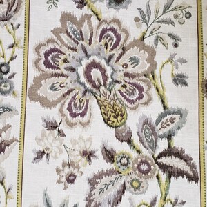 Braemore Fabric Ikat Floral Jacobean Vine Stripe by - Etsy