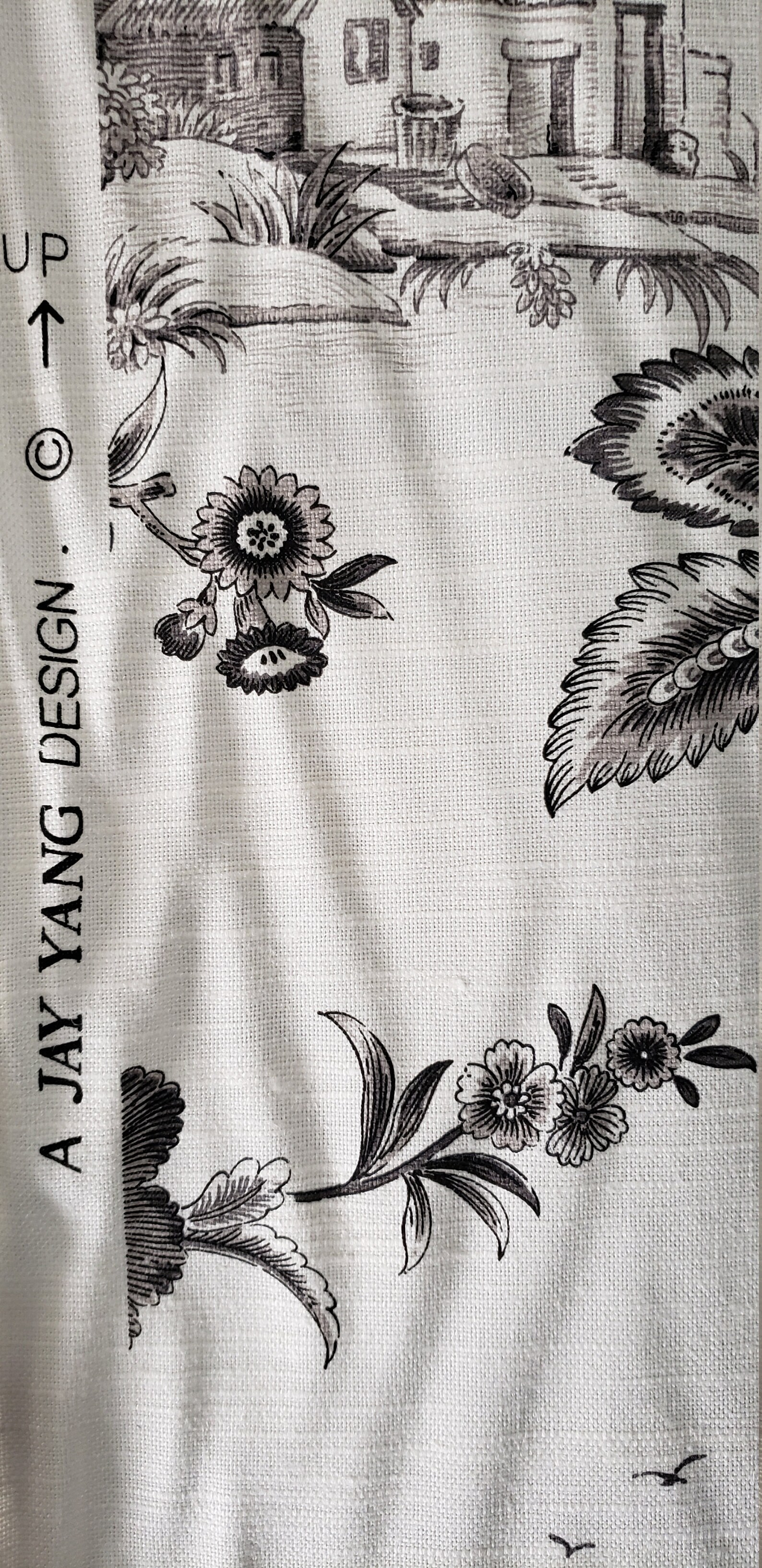 Jay Yang Fabric Townbridge Toile Floral by the Yard - Etsy