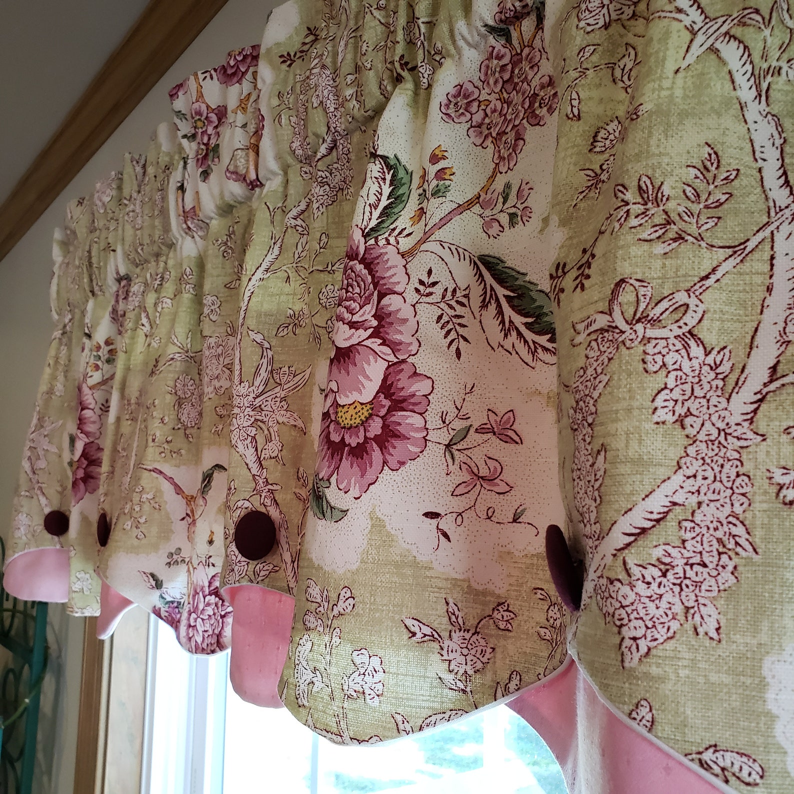 Lined Custom Made Valance Vintage Floral Butterflies - Etsy