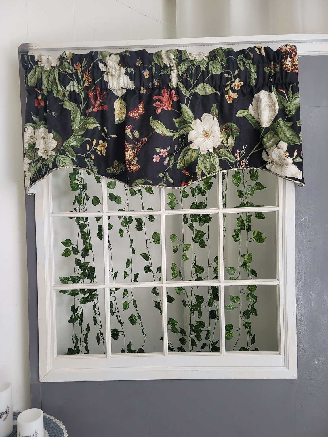 Lined Custom Made Valance Waverly Garden Images Colonial - Etsy