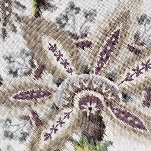 Braemore Fabric Ikat Floral Jacobean Vine Stripe by - Etsy