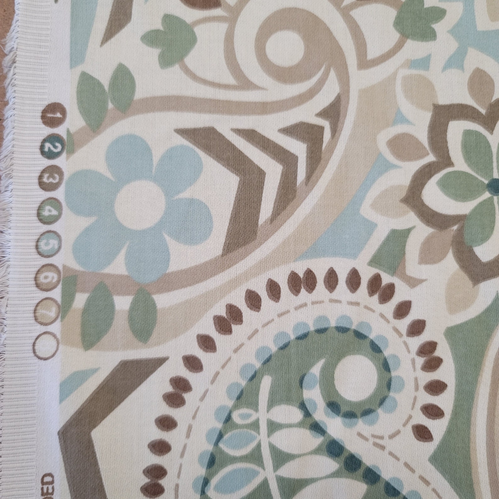 Waverly Fabric Paisley Prism Color: Latte FREE SAMPLES | Etsy