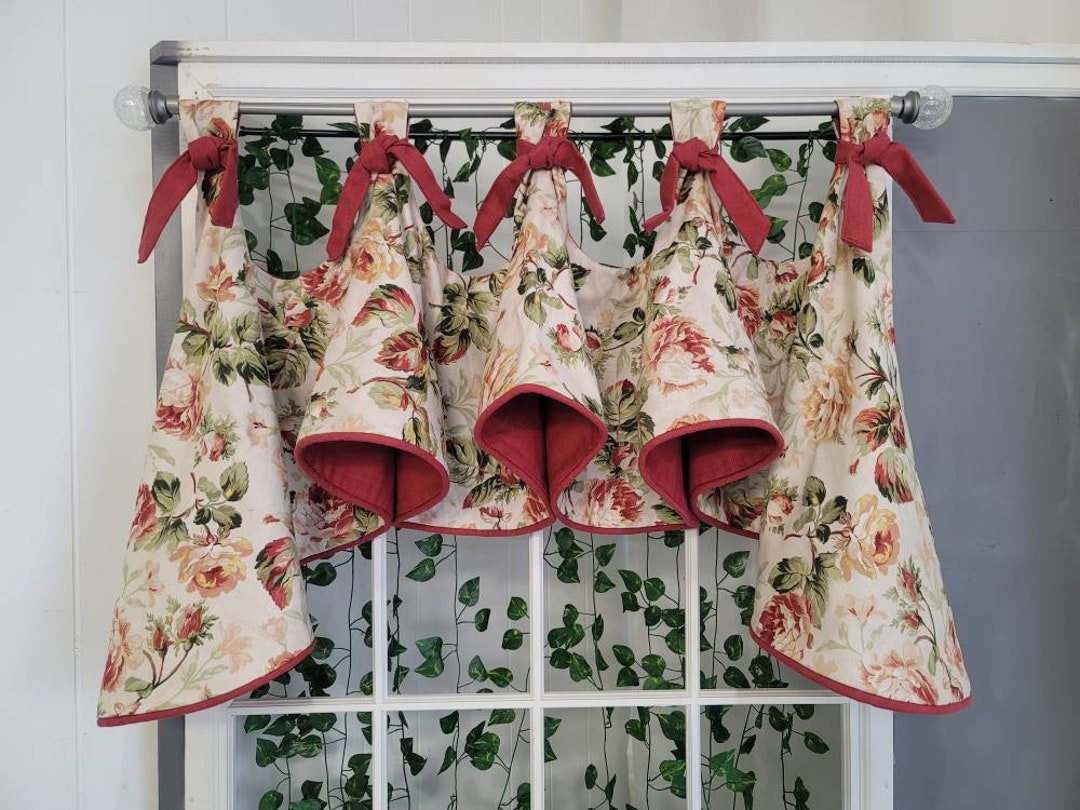 Custom Made Swag Window Treatment Vintage Floral - Etsy