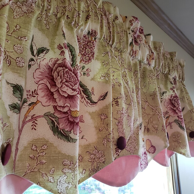 Lined Custom Made Valance Vintage Floral Butterflies - Etsy