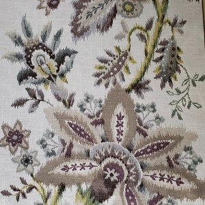 Braemore Fabric Ikat Floral Jacobean Vine Stripe by - Etsy