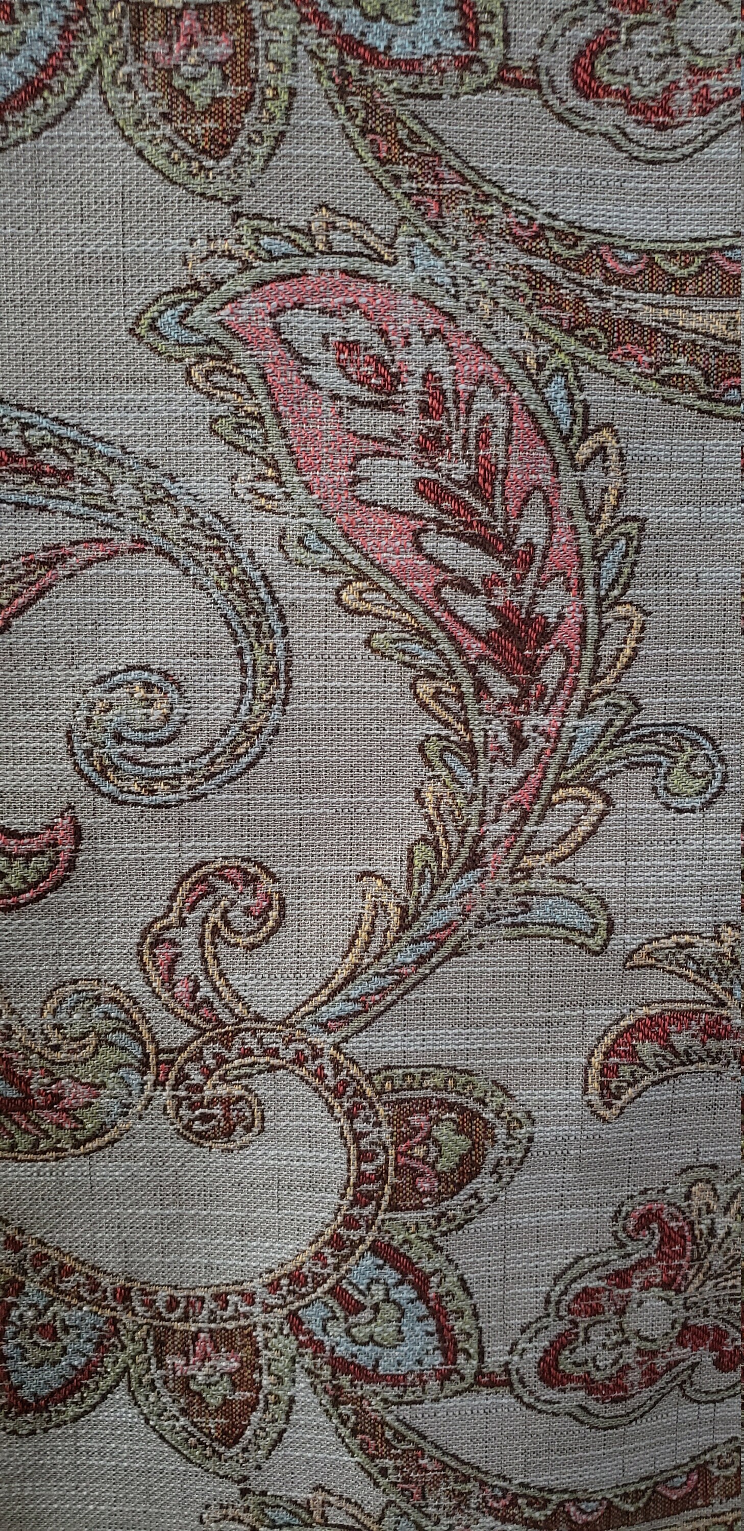 Upholstery Fabric Paisley Grey Modern by the Yard - Etsy