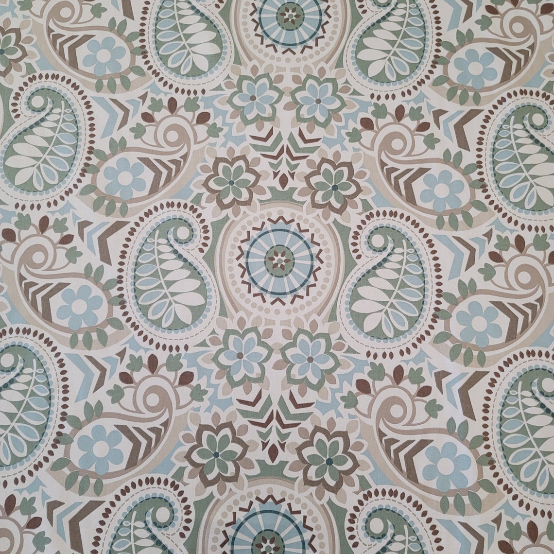 Waverly Fabric Paisley Prism Color: Latte FREE SAMPLES | Etsy