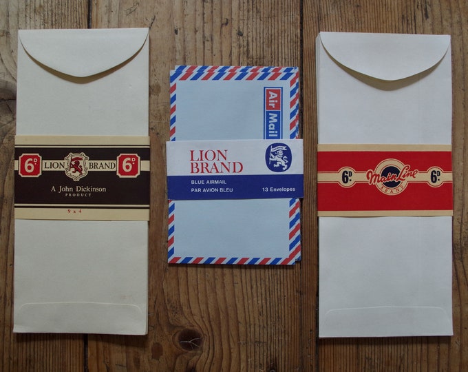 Vintage Envelopes - Sets of Envelopes - Air Mail - Lion Brand - Main ...