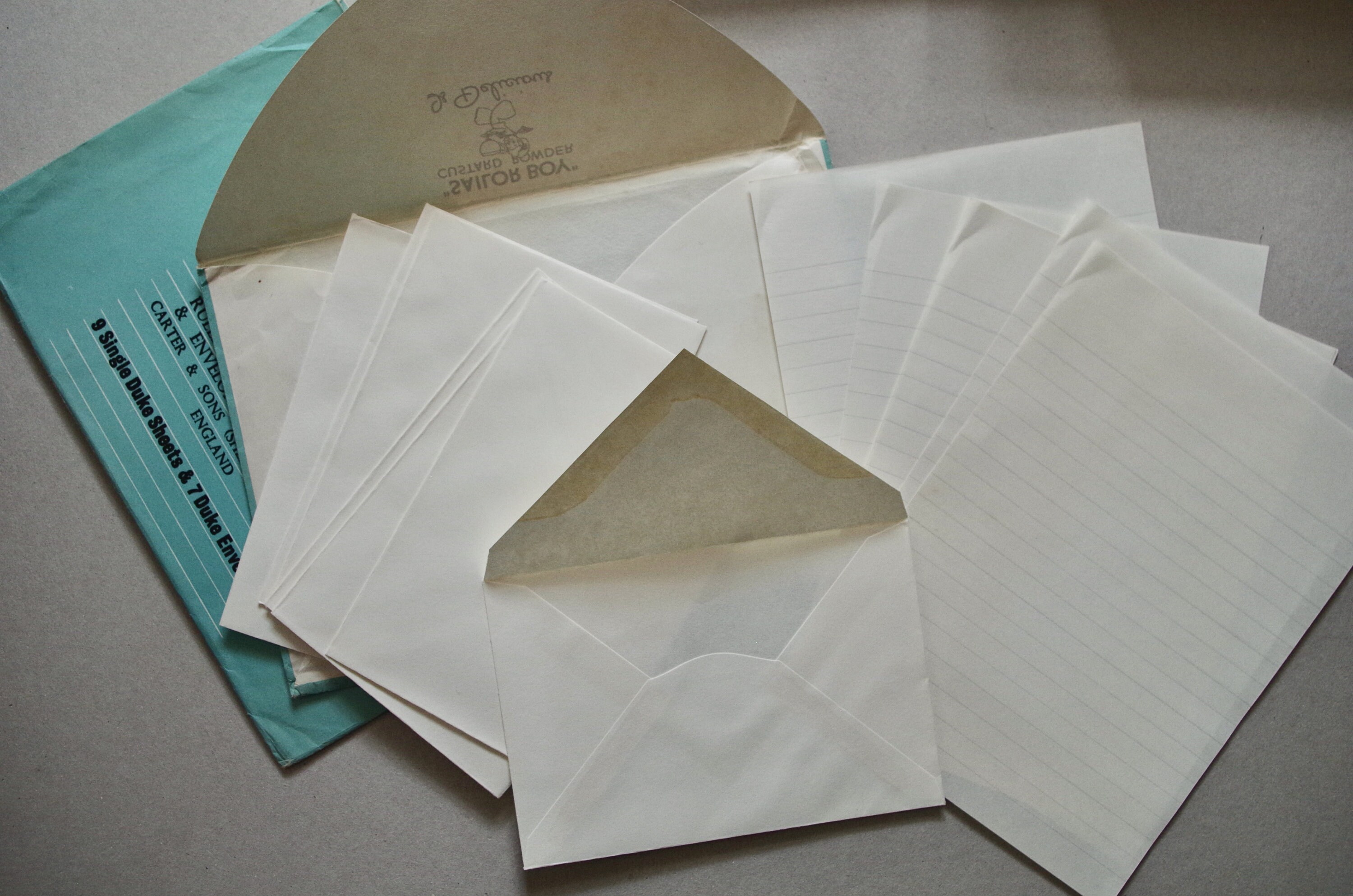 Vintage Writing Set Pack of Paper and Envelopes 'carter's White Laid ...