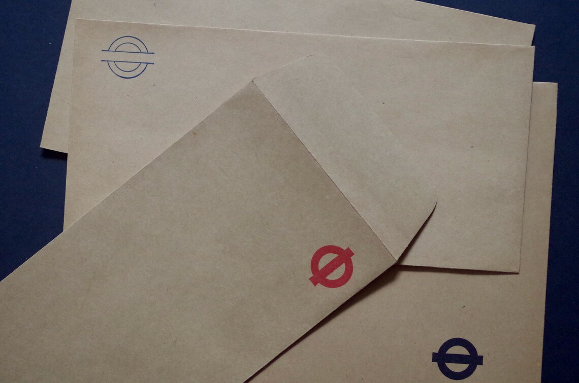 Vintage Envelopes London Underground Set of X4 Envelopes - Etsy