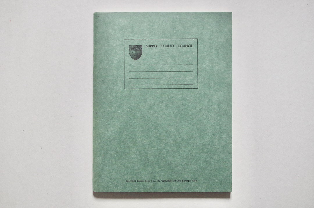 Vintage Exercise Book - School Notebook - 1962 - Surrey County Council ...