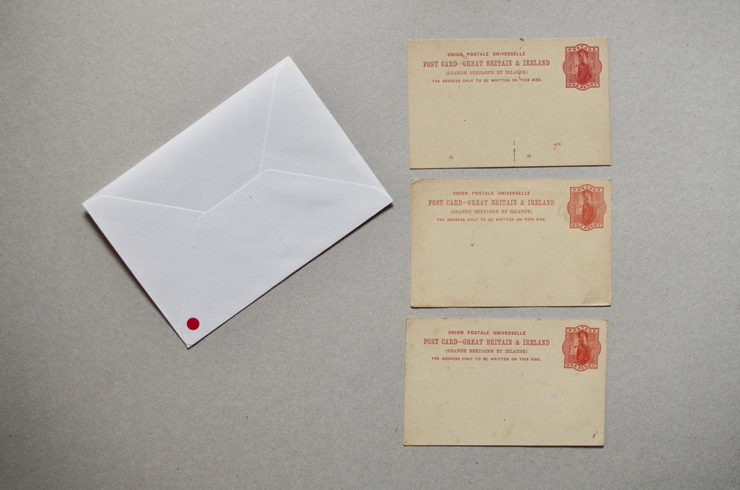 Victorian Blank Postcards - Sets of X3 Postcards - Mostly Blank and ...