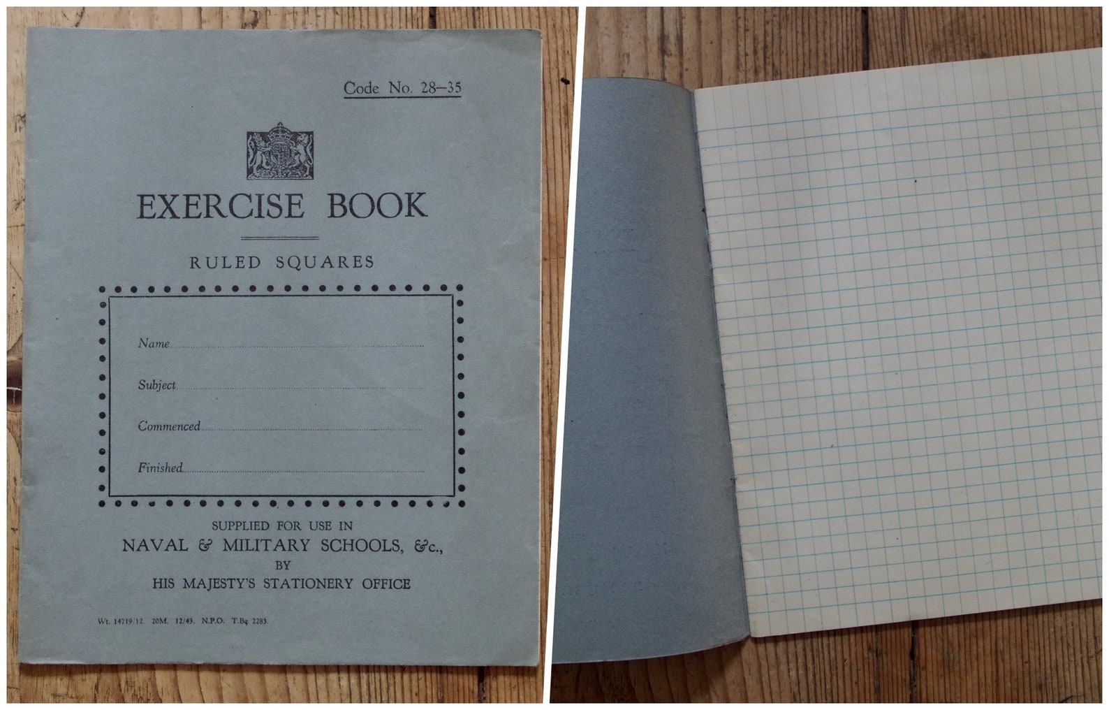 Vintage Exercise Books HMSO Stationery Office Used but | Etsy