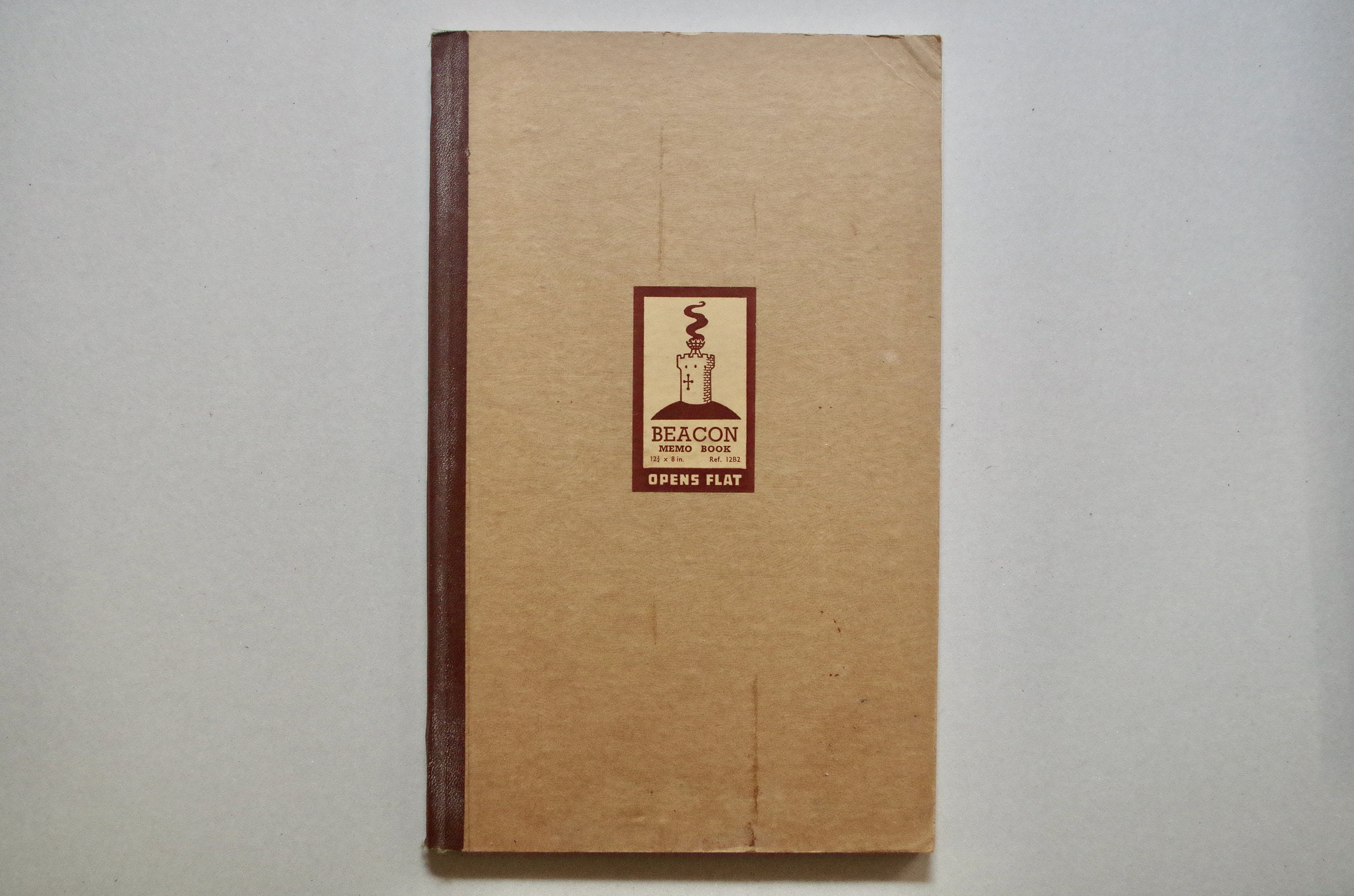 Vintage Notebook Hardcover Foolscap 'beacon Memo Book' Blank Pages ...