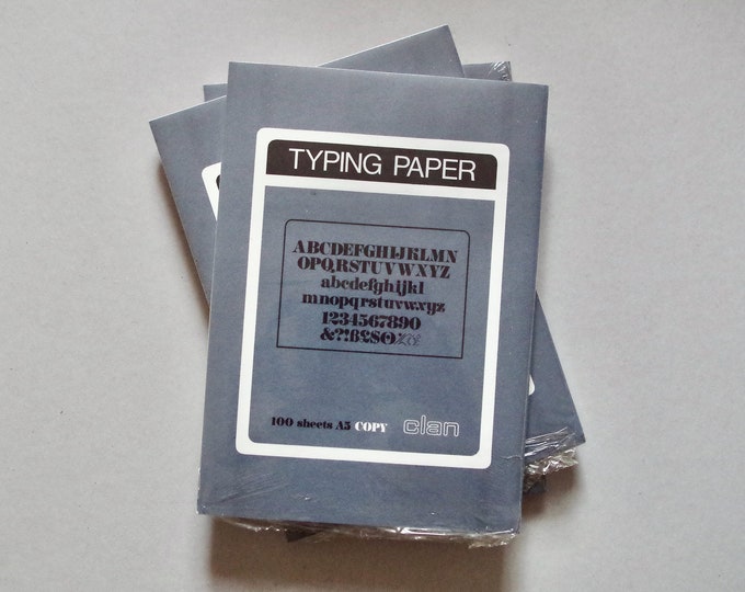 Vintage Typing Paper Pack - A5 - 'clan' - Blank and Unopened - Vintage ...