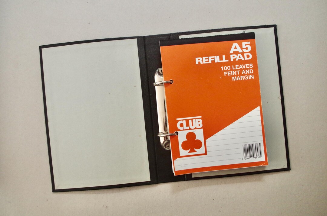Vintage Folder - A5 Ring Binder - Refill Pad - Blank Sheets - Vintage ...