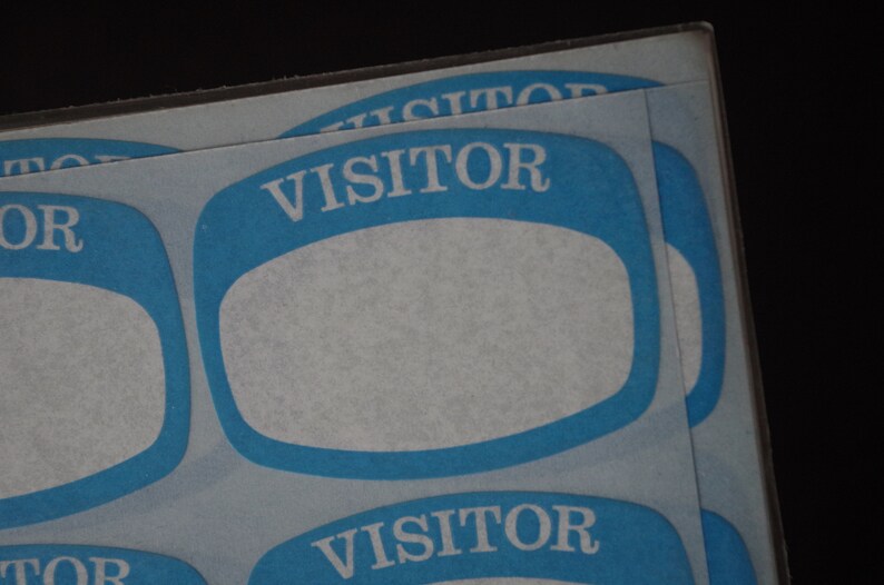 Visitor Stickers Pack of Labels Blue Self-adhesive - Etsy