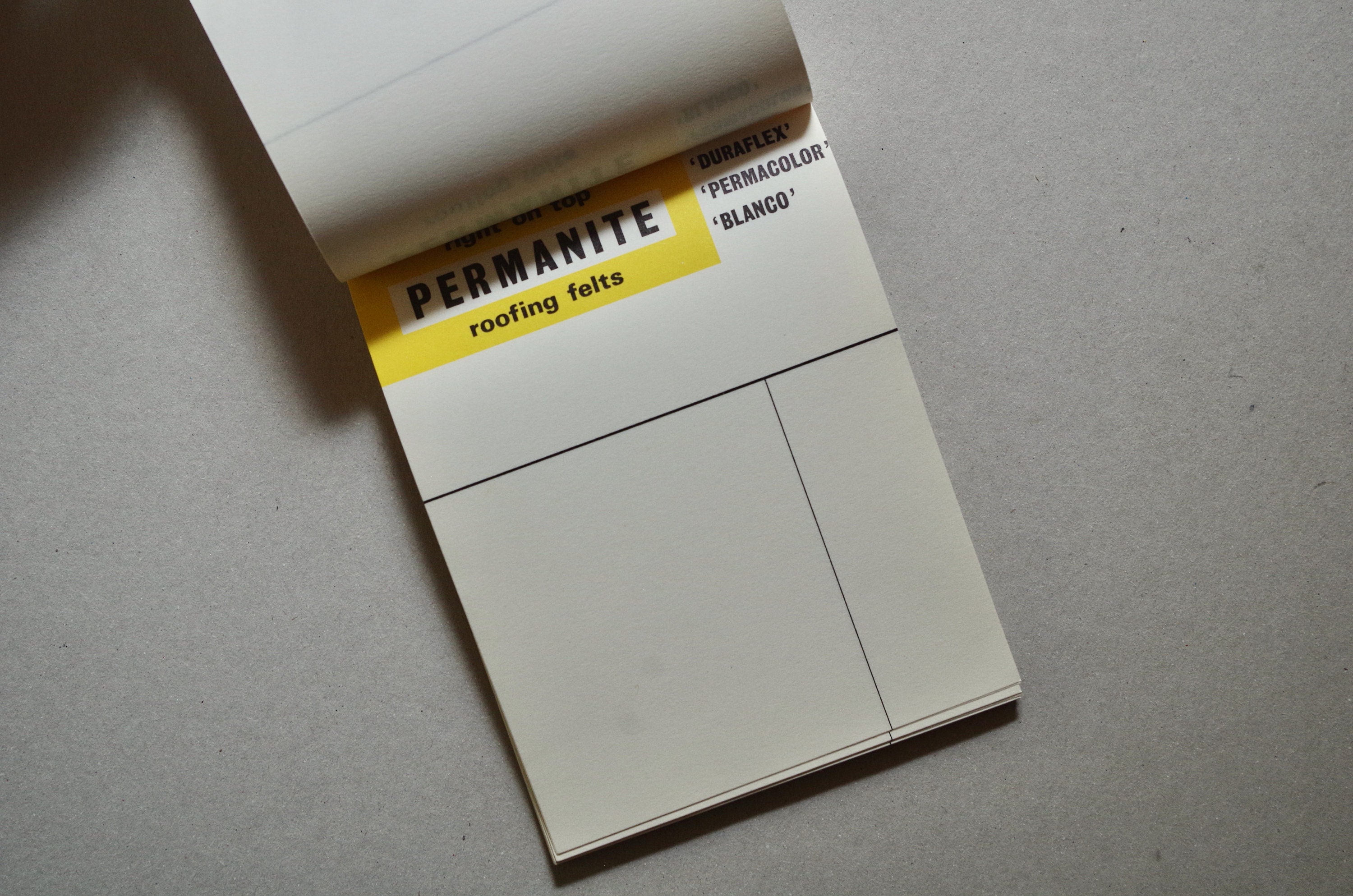 Vintage Notepad - Headed Notepaper - 'permanite Roofing Felt' - Blank ...