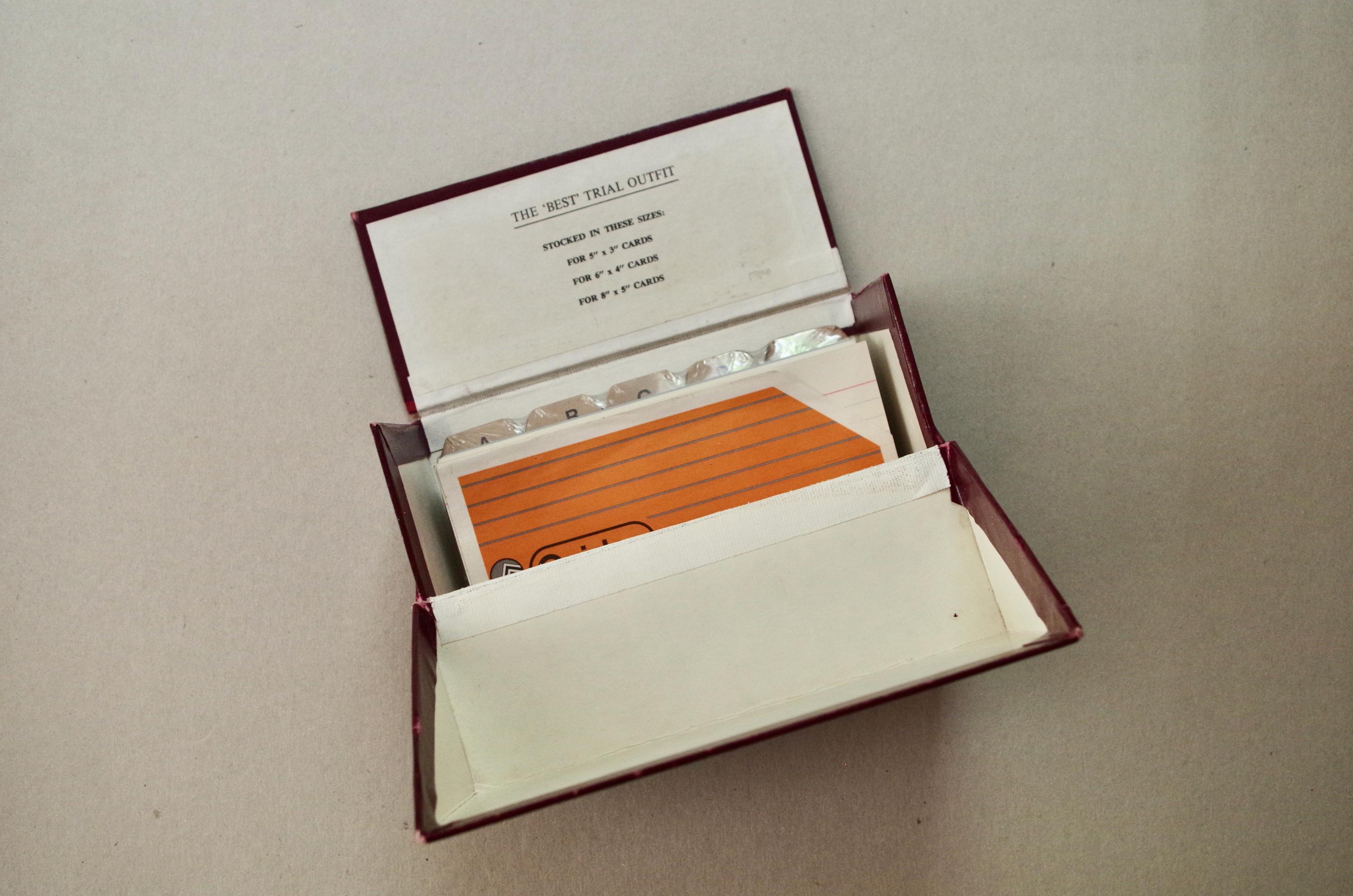 Vintage Index Card Box With Index Cards - A-Z Organiser - 'the Best ...