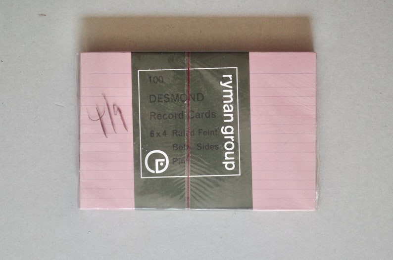 Vintage Index Cards - X100 Record Cards - Challenge/ryman Group ...