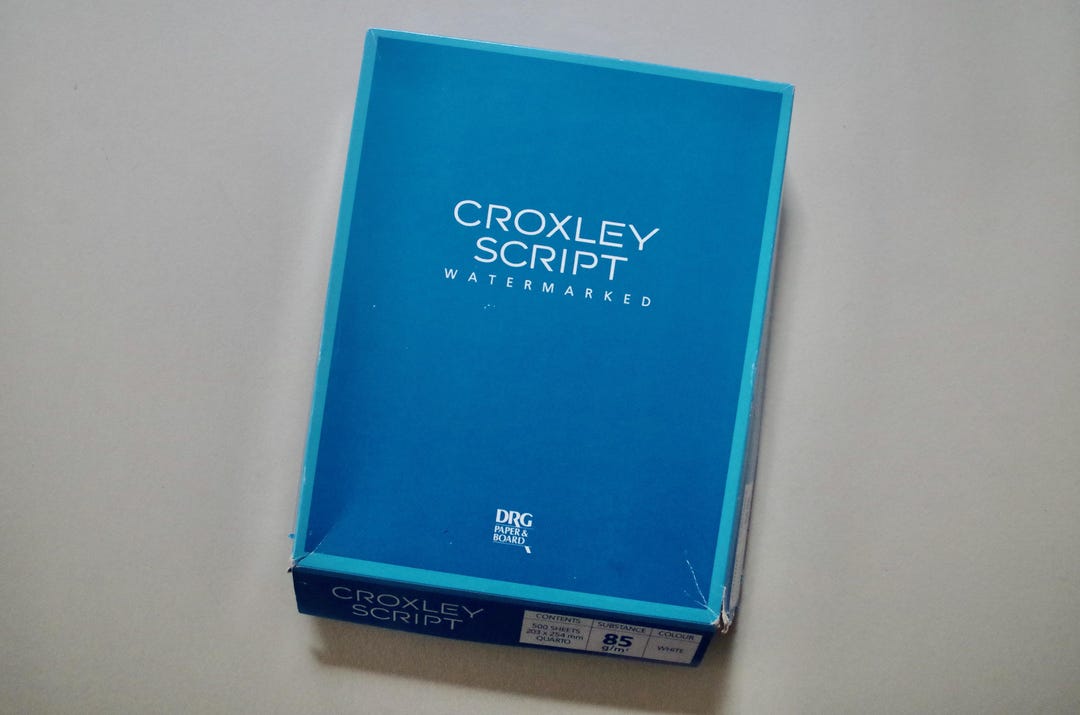 Vintage Paper - Box of Paper - Croxley Script - Watermarked - Blank ...