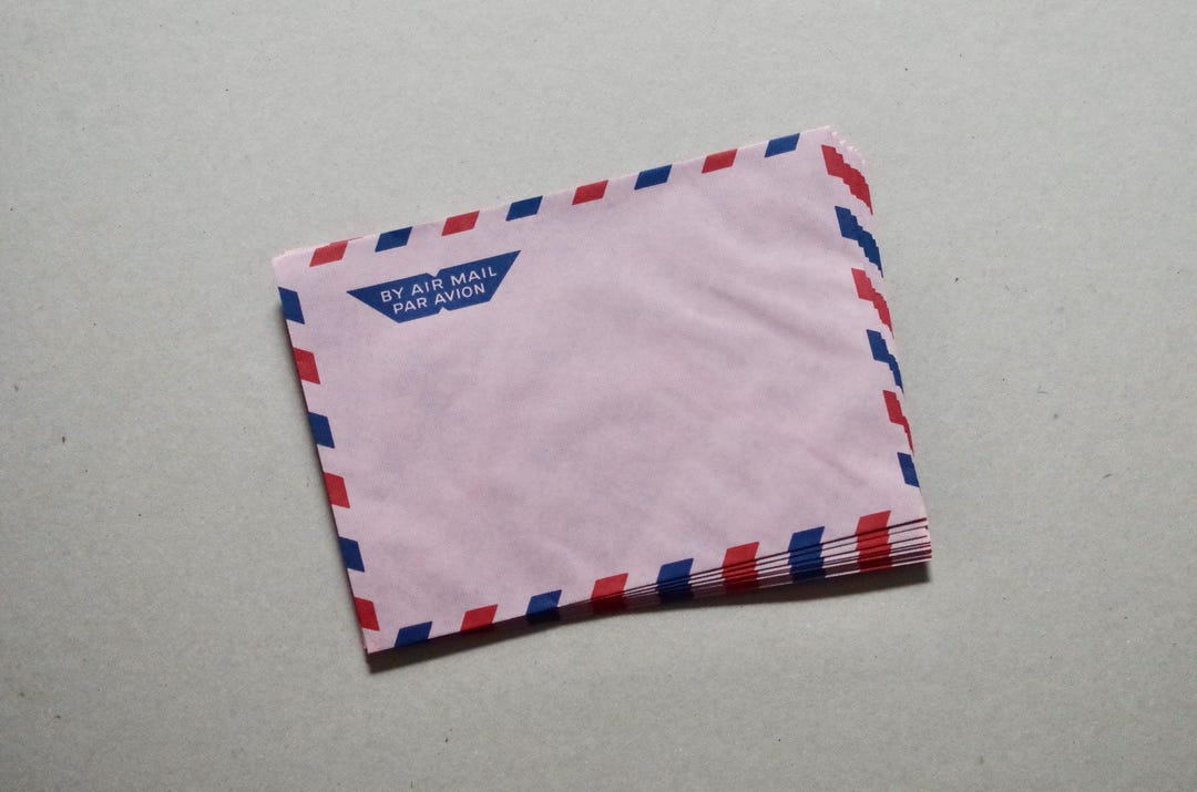 Vintage Envelopes - Set of X10 Pink Air Mail Envelopes - 'elco Standard ...