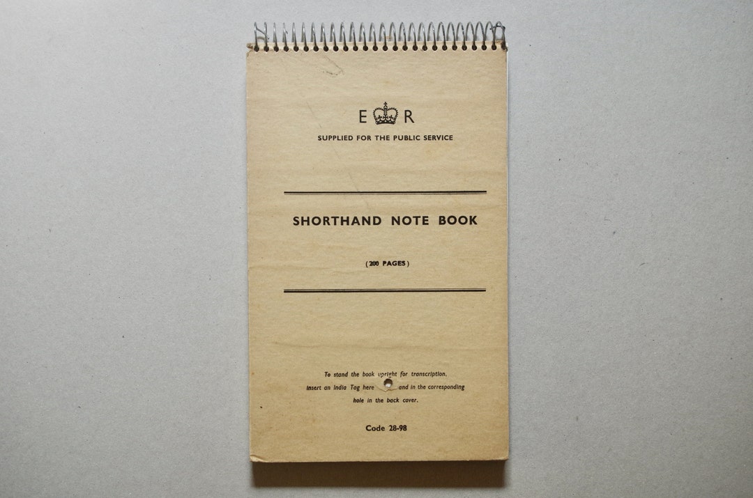 Vintage Notepad - Shorthand Notebook - HMSO - Spiral Bound - Blank ...