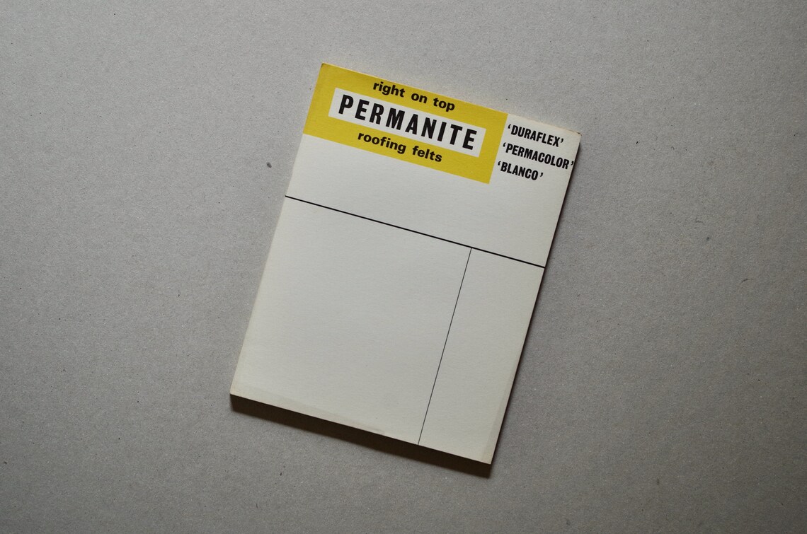 Vintage Notepad - Headed Notepaper - 'permanite Roofing Felt' - Blank ...