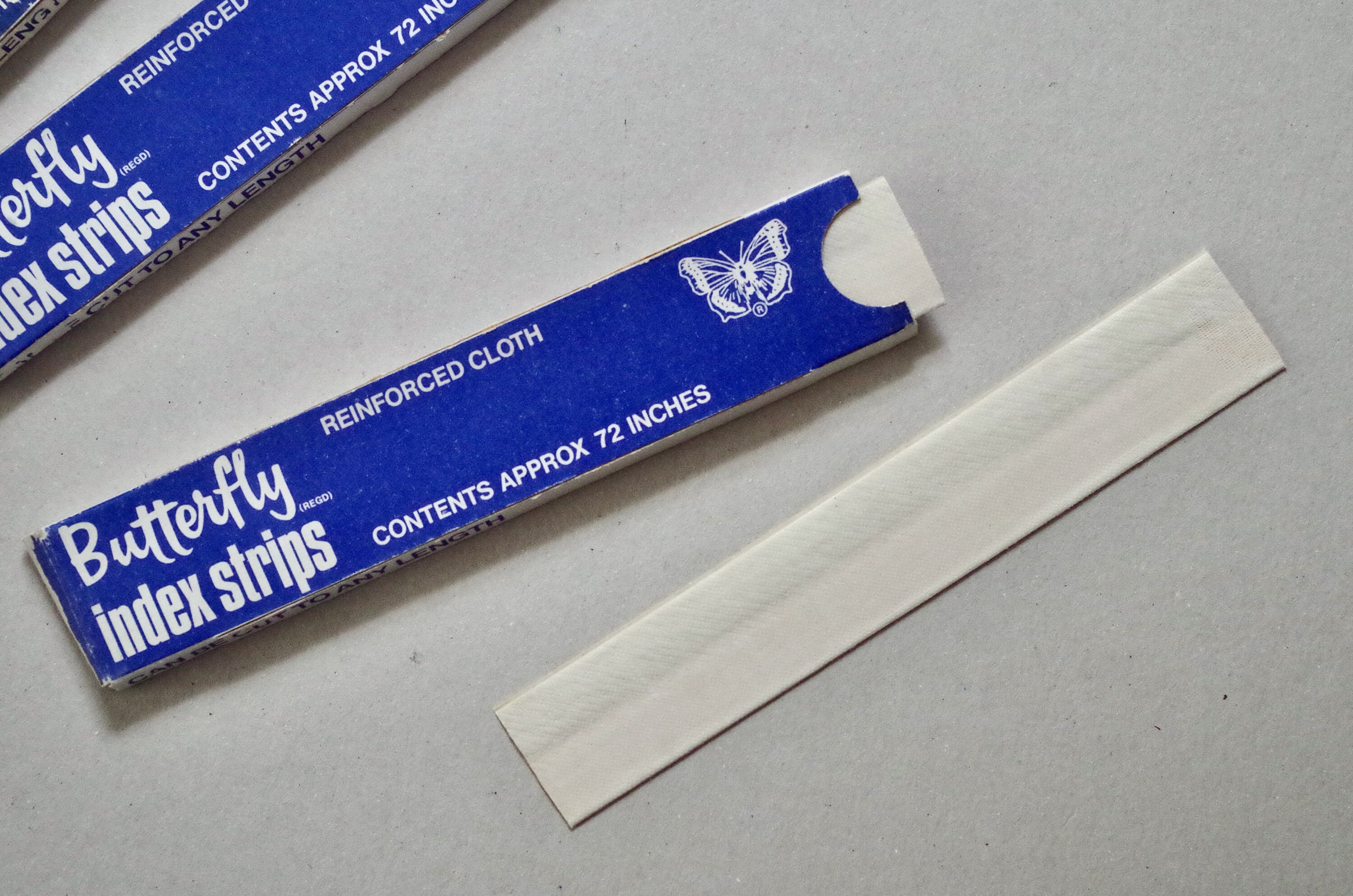 Vintage Index Strips Butterfly Brand Reinforced Cloth Vintage Office ...