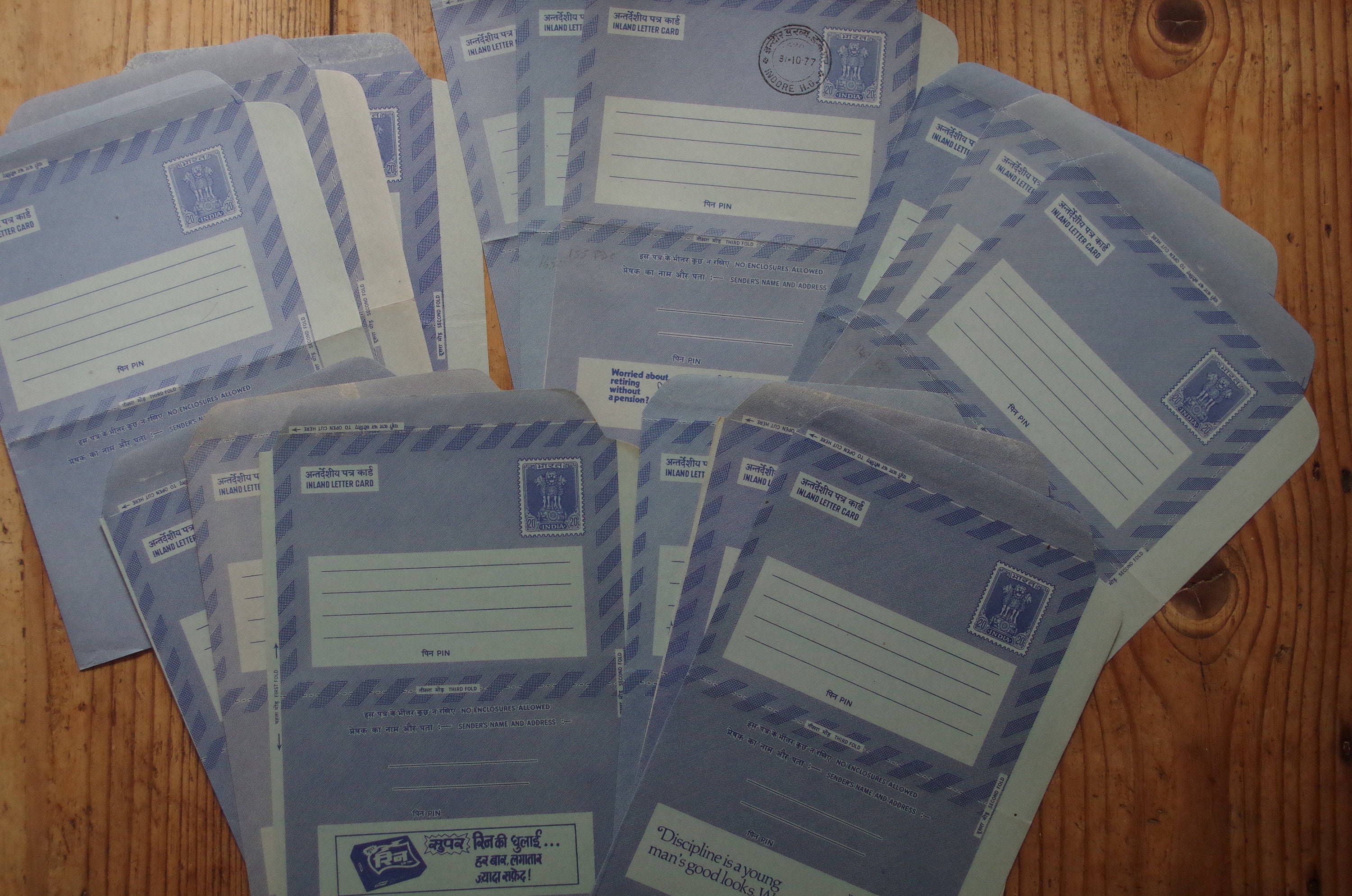 Vintage Post Letters Sets of X3 India Post Inland Letter - Etsy