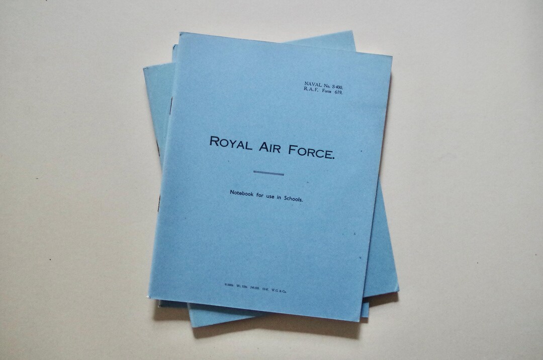 Vintage Exercise Book - School Notebook - Royal Air Force - RAF - 1945 ...