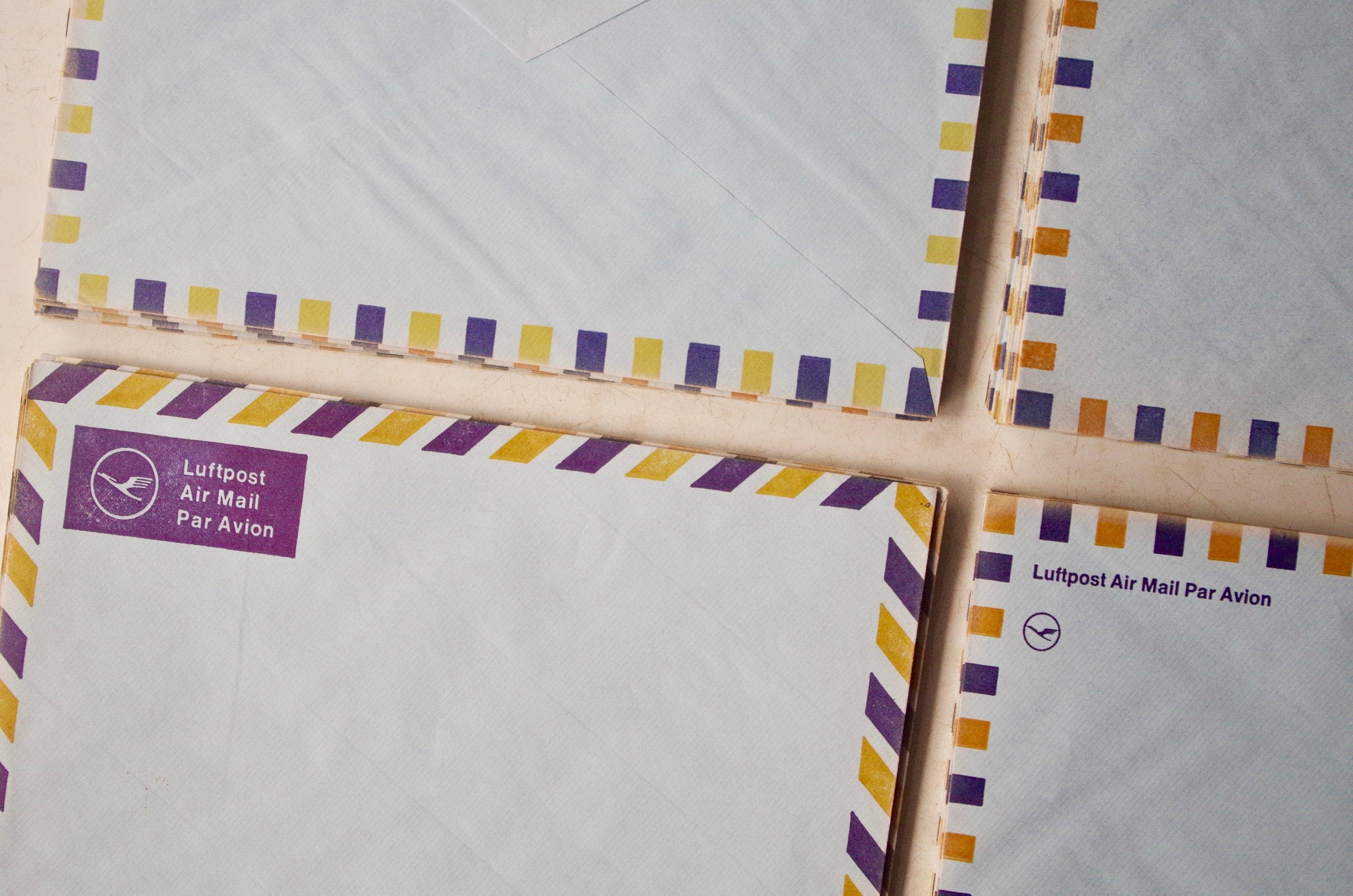 Vintage Luftpost Airmail Envelopes Different Sets/styles Vintage ...