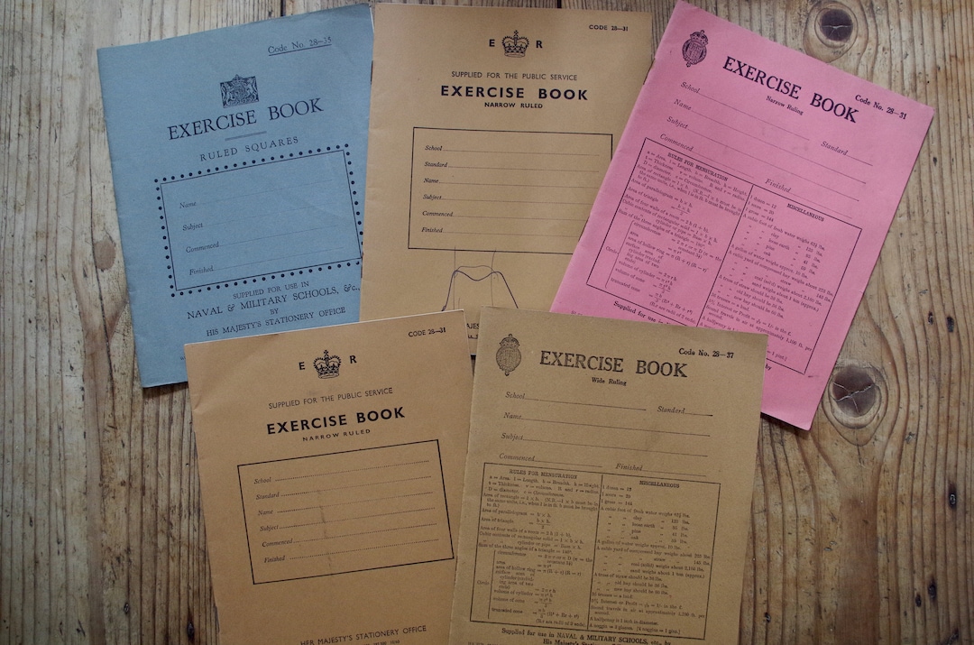 Vintage Exercise Books HMSO Stationery Office Used but - Etsy