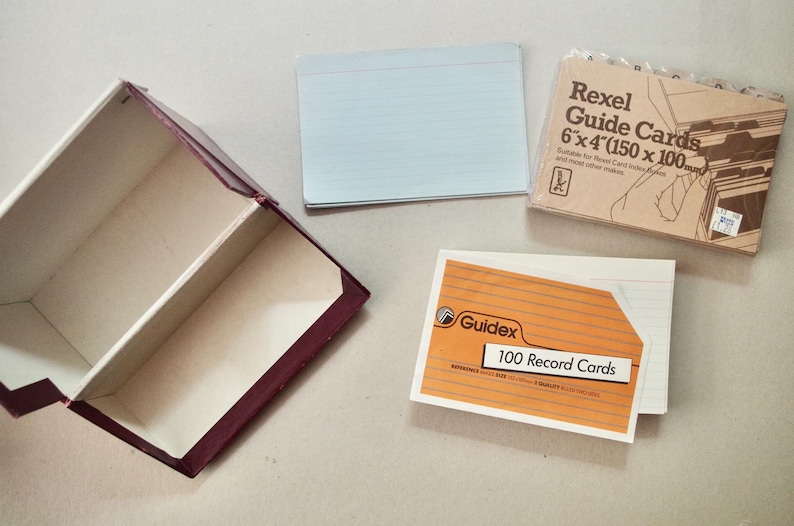 Vintage Index Card Box With Index Cards - A-Z Organiser - 'the Best ...