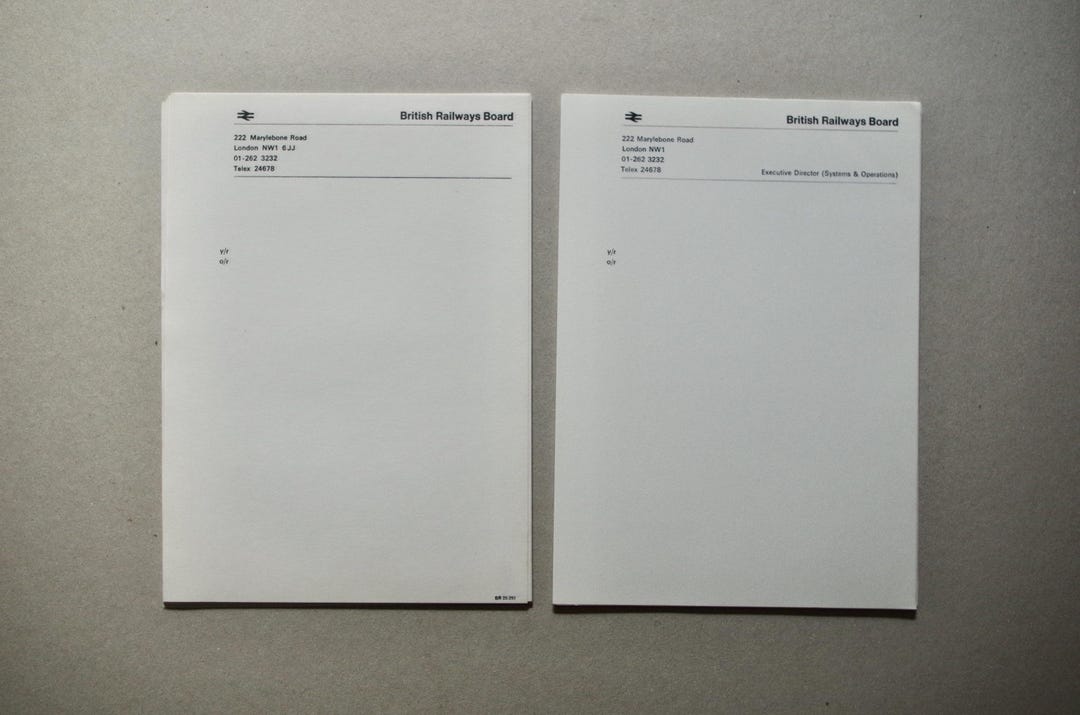 Vintage Paper - Sets of X20 A5 Sheets Letterhead Paper - British ...