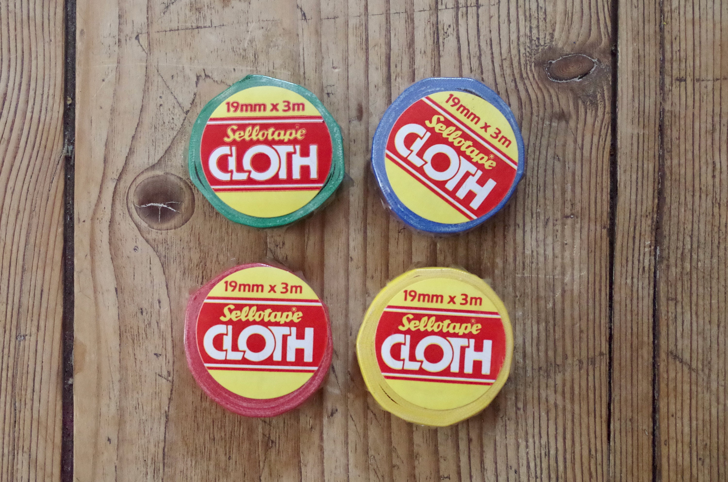 Vintage Tape 'sellotape' Set of X4 Coloured Rolls - Etsy