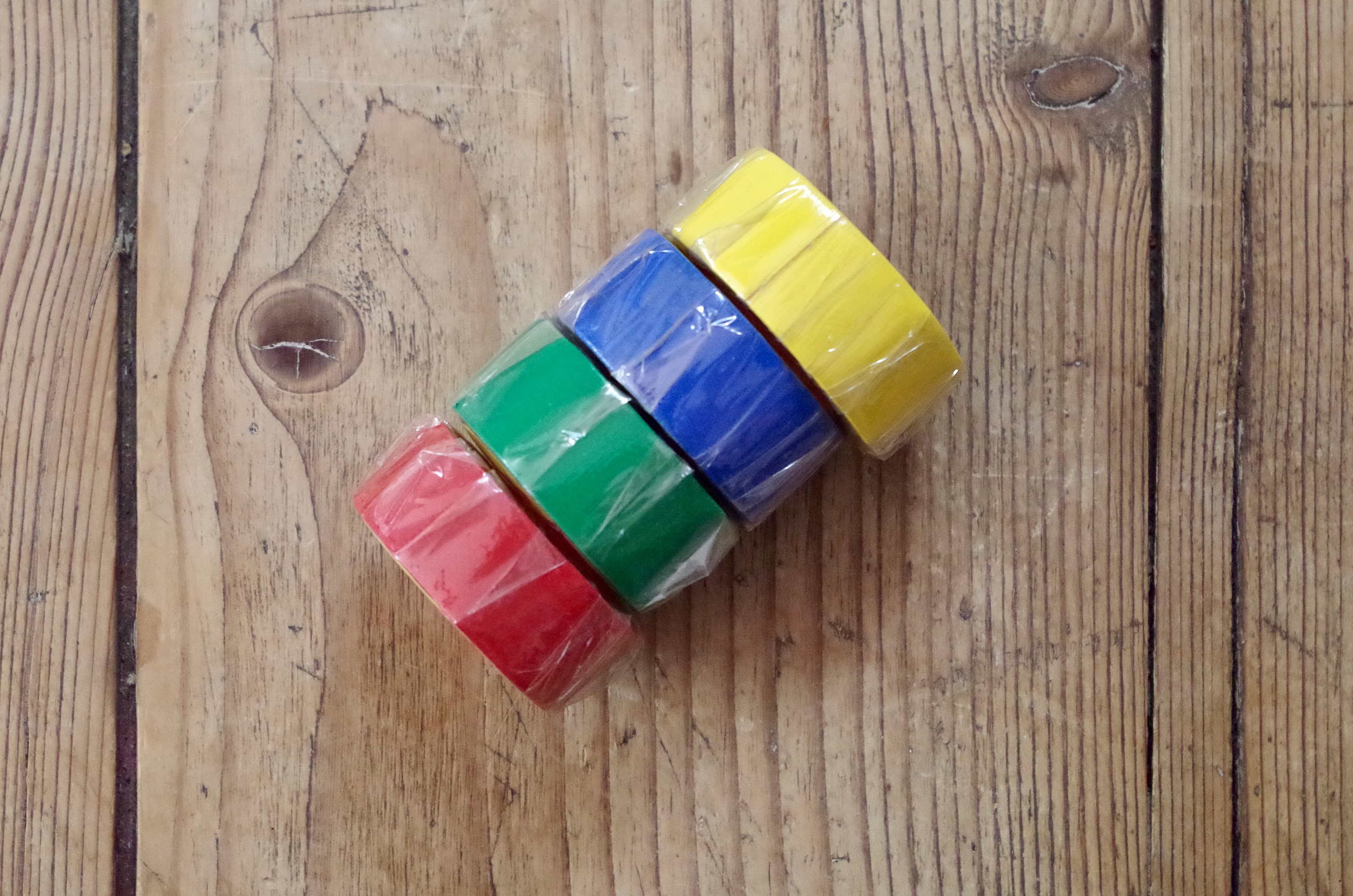 Vintage Tape - 'sellotape' - Set of X4 Coloured Rolls - Cloth Tape ...