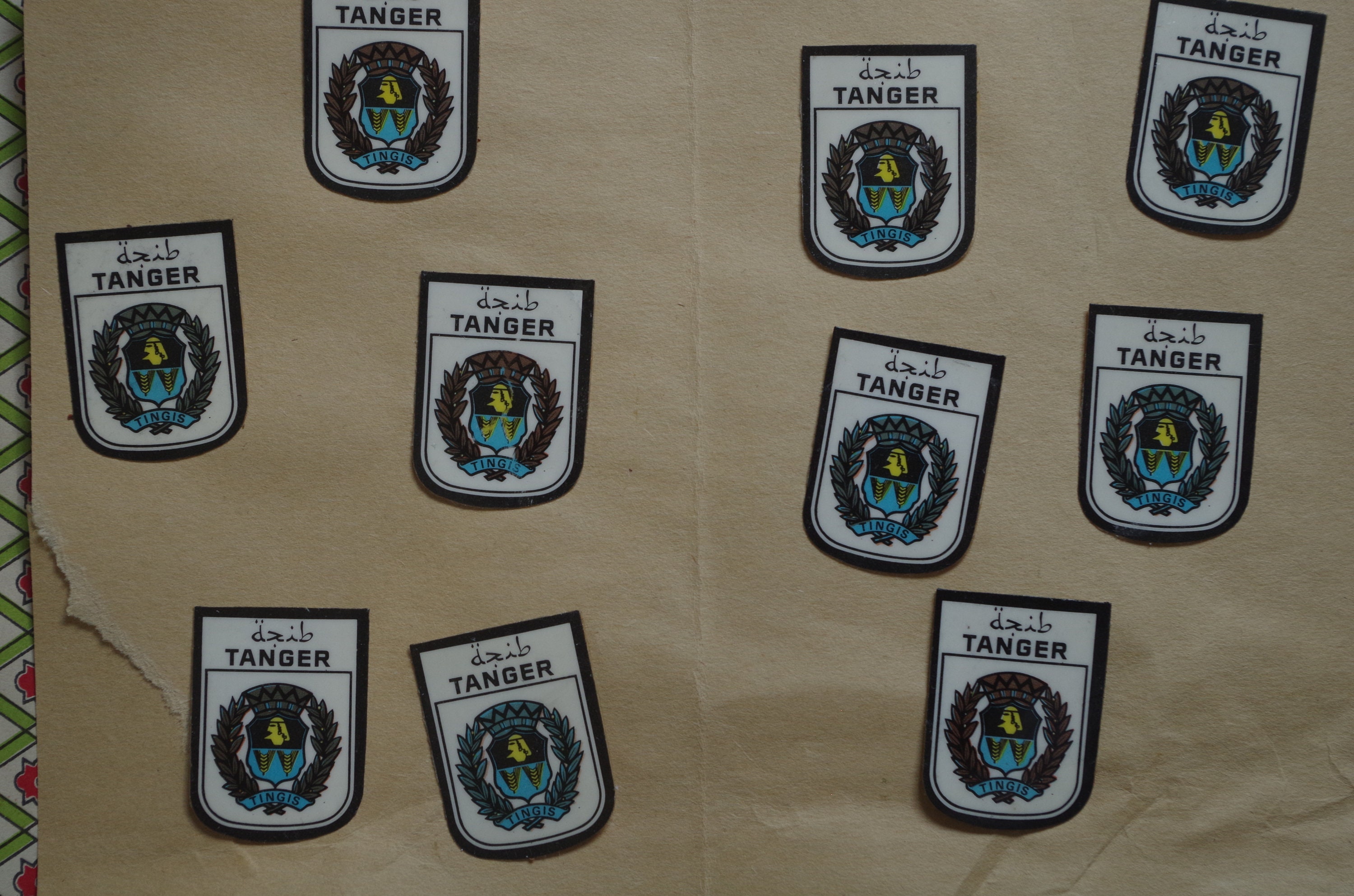 Pack of 10 Mini Tangier Stickers Shields Coat of Arms Tangier/tanger ...