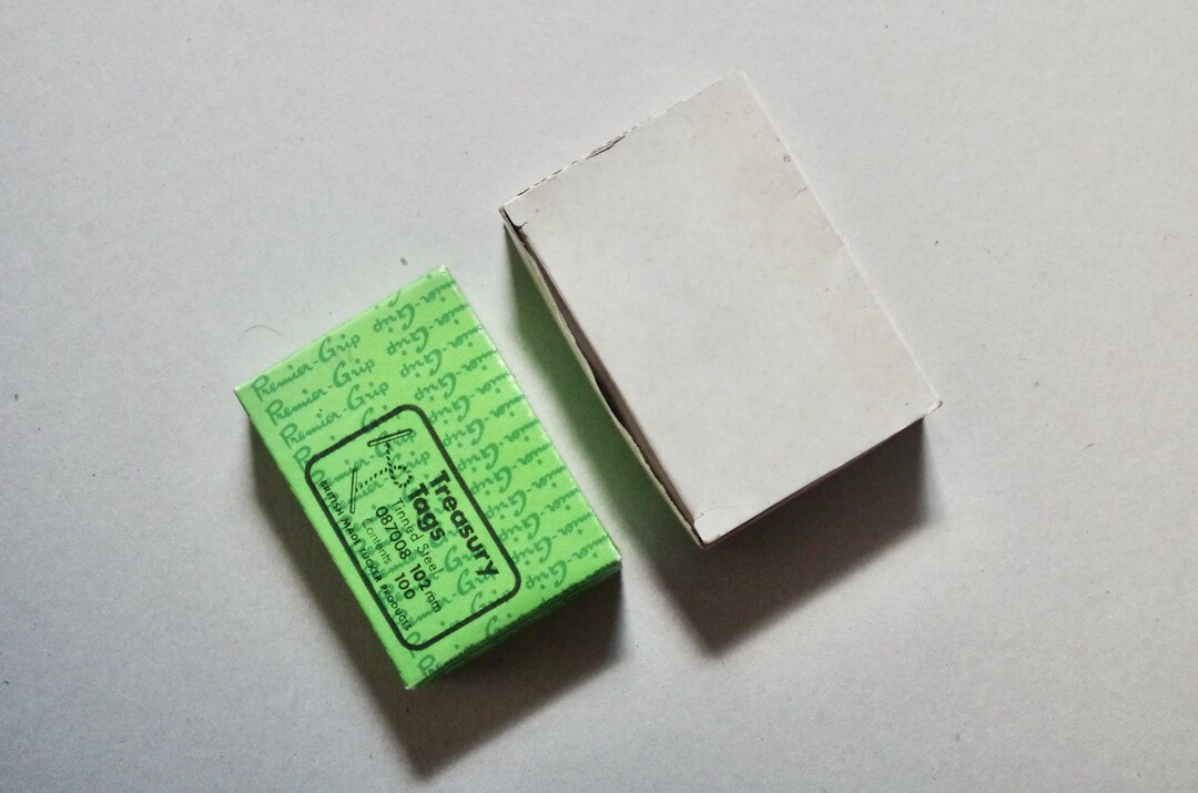 Vintage Treasury Tags - Box of Binding Tags - Premier Grip - Vintage ...